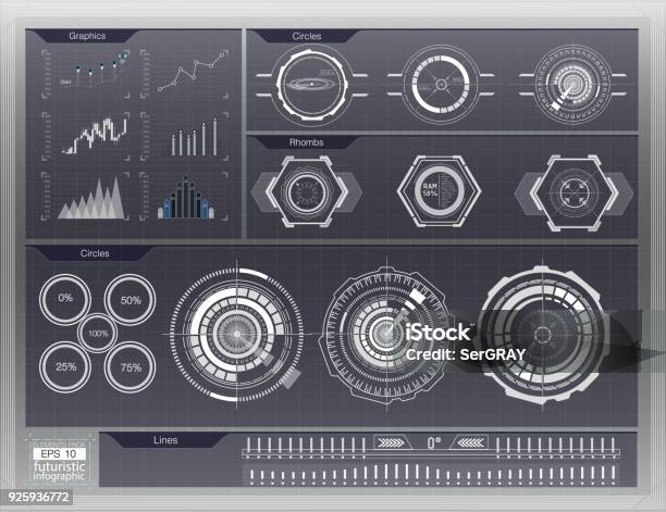 Hud の異なる要素を持つ抽象的な背景はhud 要素グラフ Guiのベクターアート素材や画像を多数ご用意 Gui つながり