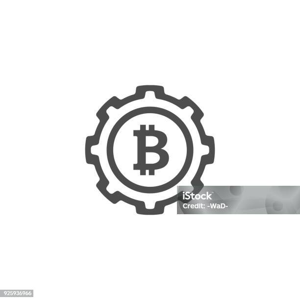Bitcoin 마이닝 아이콘 가상현실에 대한 스톡 벡터 아트 및 기타 이미지 가상현실 개념 광업 Istock
