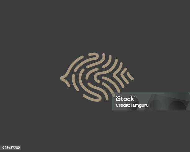Desain Vektor Sidik Jari Mata Pindai Tipe Kreatif Visi Ilustrasi Stok