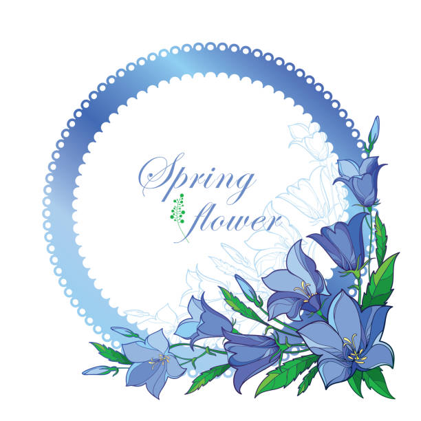 Free download of blue flower corner border vector graphics and ...