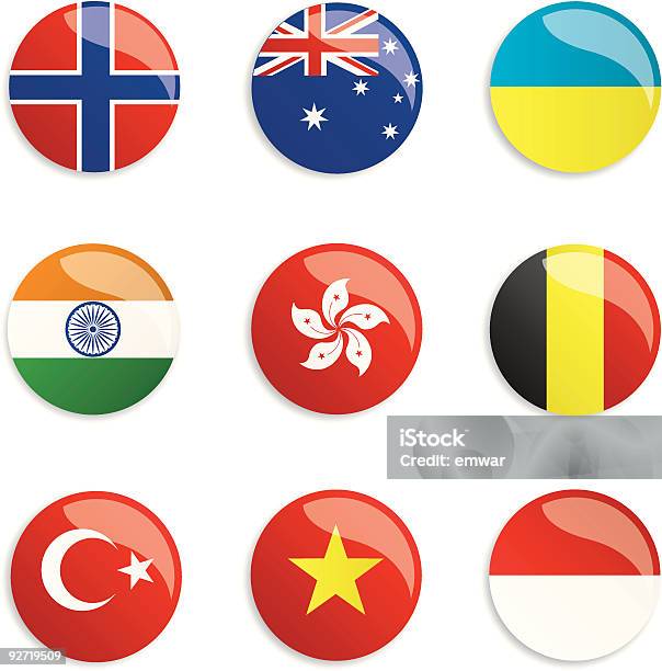 World Flag Buttons向量圖形及更多越南國旗圖片 越南國旗 挪威國旗 印尼 Istock