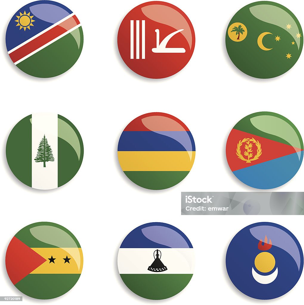World Flag Buttons向量圖形及更多旗幟圖片 旗幟 毛里求斯 Mongolian Flag Istock