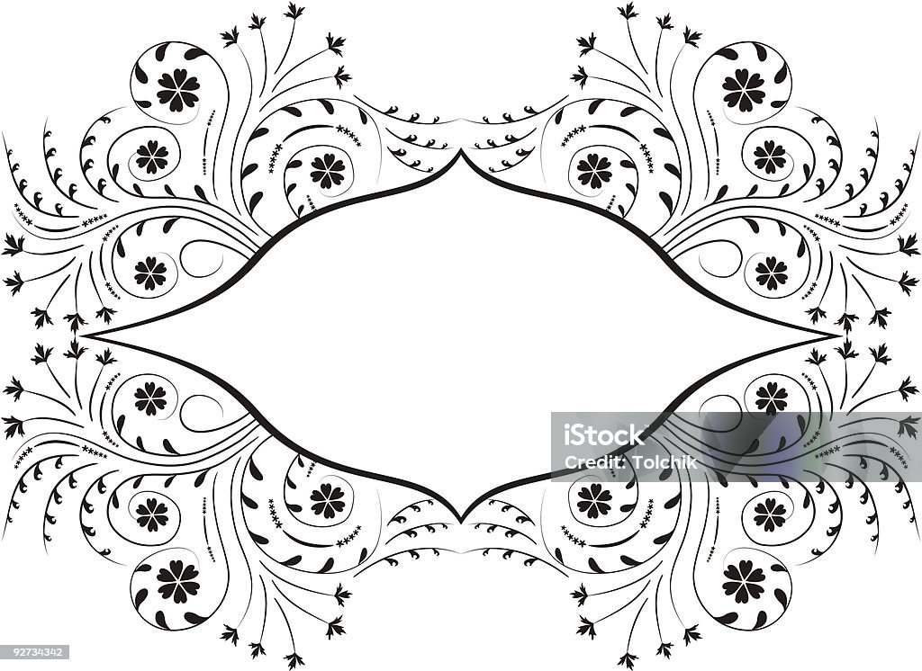 Decorative Frame Vector向量圖形及更多新藝術主義圖片 新藝術主義 一朵花 古董 Istock