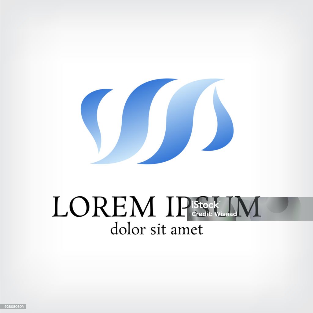 Strand Kurva Abstrak Simbol Desain Template Ilustrasi Stok Unduh