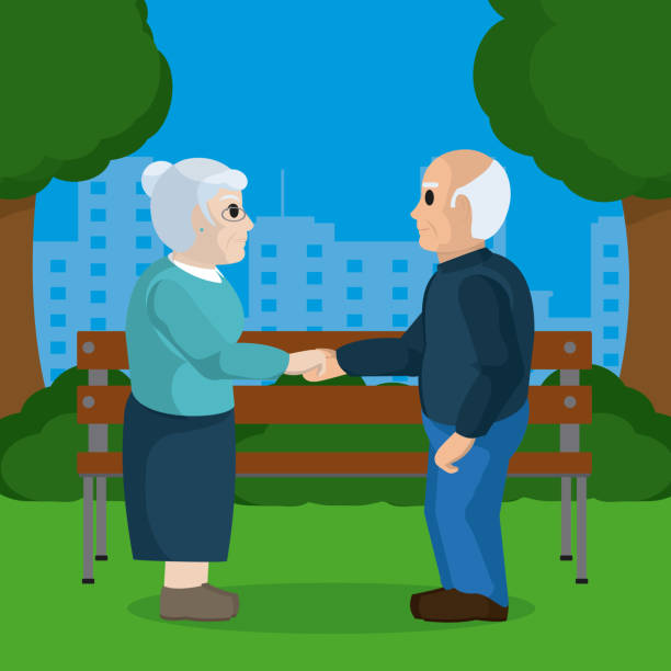 Portrait Lovely Old Couple Cartoon Illustrations, Royalty-Free Vector ... Portrait Lovely Old Couple Cartoon Illustrations, Royalty-Free Vector ...