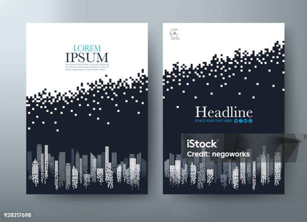 Desain Flyer Leaflet Vektor Template Sampul Buku Ilustrasi Stok Unduh