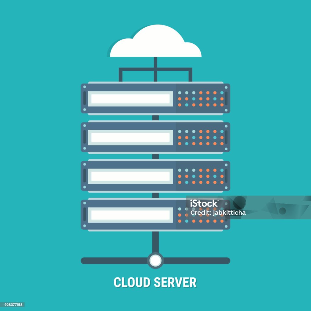 Cloud Computing Server Icon Vector Image Can Also Be Used For