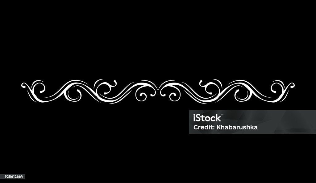 Vintage Vector Line Element Calligraphic Decorative Divider Border ... Vintage Vector Line Element Calligraphic Decorative Divider Border ...