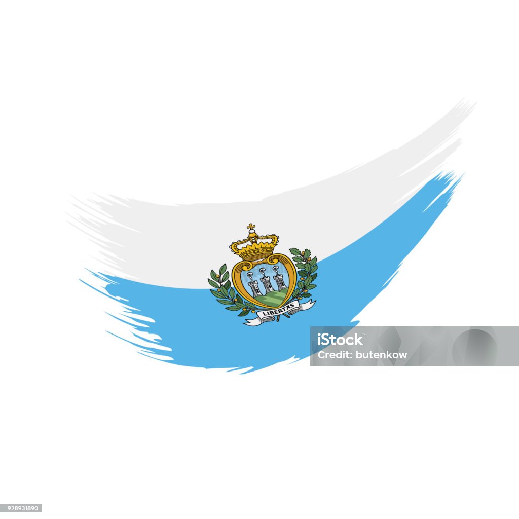 Vetores De Bandeira De San Marino Ilustração Vetorial E Mais Imagens De