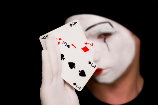 세로는mime 및 게임하기 카드를 검정색 바탕 7에 대한 스톡 사진 및 기타 이미지 7 Theatrical