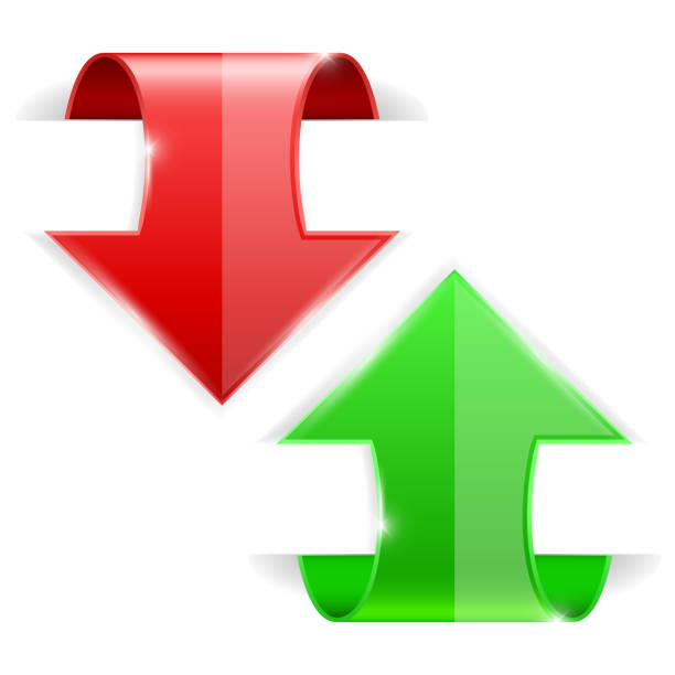 2 400 Up Down Arrows Red Green Stock Illustrations Royalty Free