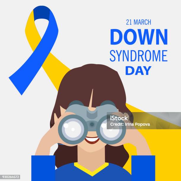 Ilustración De Fondo De La Ilustración Blanco Del Síndrome De Down Y