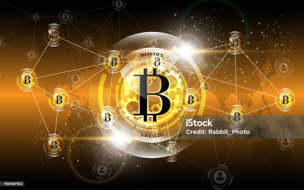 Bitcoin 디지털 돈 네트워크 기술 배경 개념에 대한 스톡 벡터 아트 및 기타 이미지 개념 개념과 주제 경제 Istock