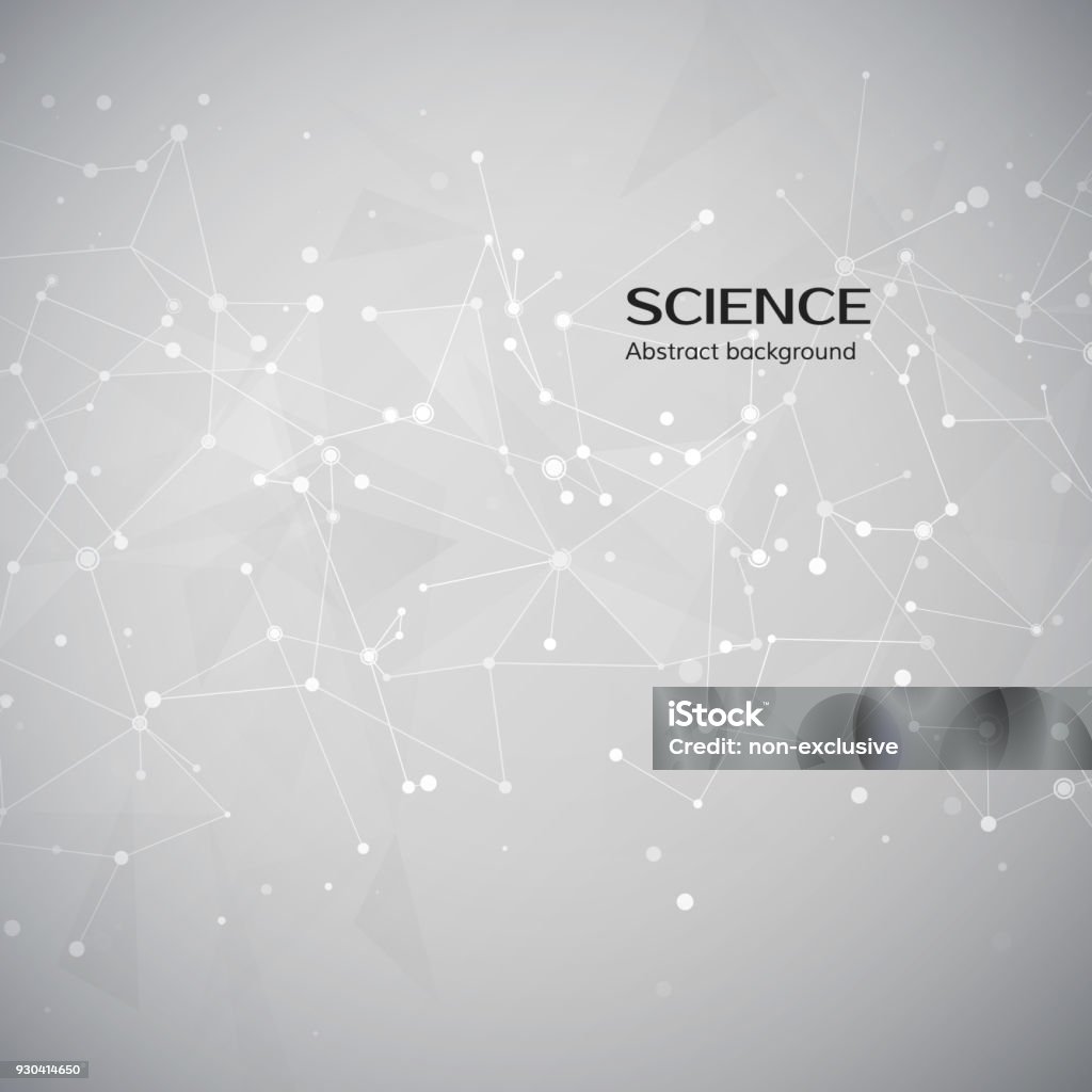 Technology And Science Background Abstract Web And Nodes Plexus Atom Structure Vector