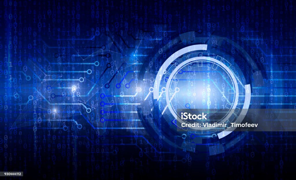 Abstract Technology Background Computer Binary Code Matrix Programming Coding Hacker Concept