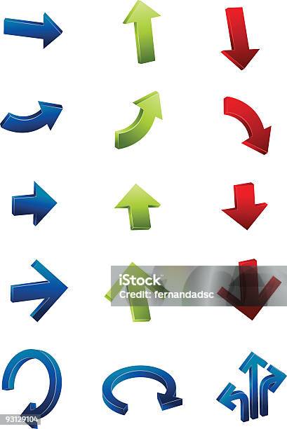 3 D 화살표 3차원 형태에 대한 스톡 벡터 아트 및 기타 이미지 3차원 형태 녹색 다운로드 Istock