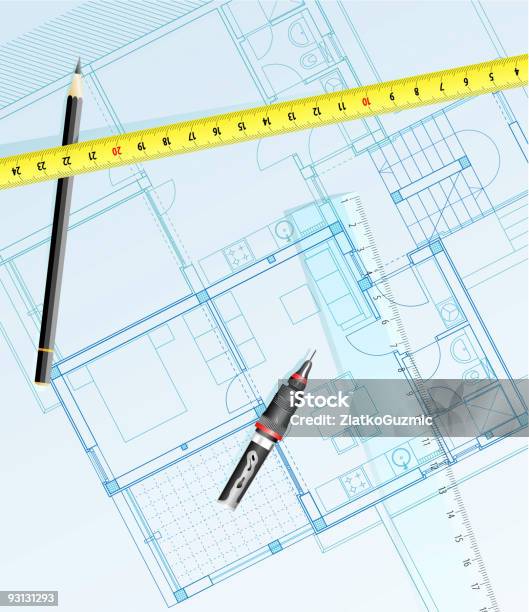 청사진 그리기 청사진에 대한 스톡 벡터 아트 및 기타 이미지 청사진 0명 3차원 형태 Istock