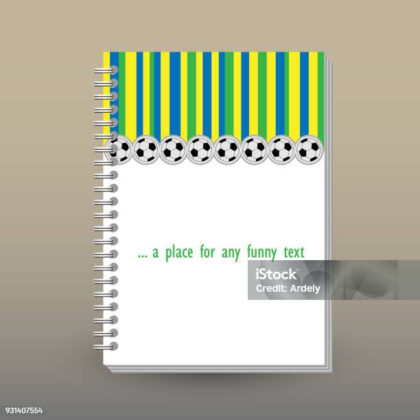 Sampul Vektor Buku Harian Atau Notebook Dengan Cincin Spiral Binder