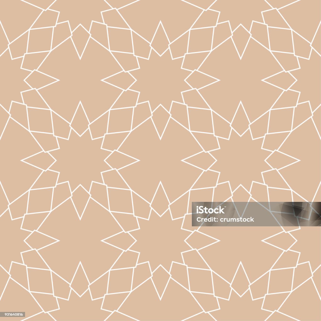 Ornamen Geometris Pola Mulus Krem Dan Putih Ilustrasi Stok Unduh