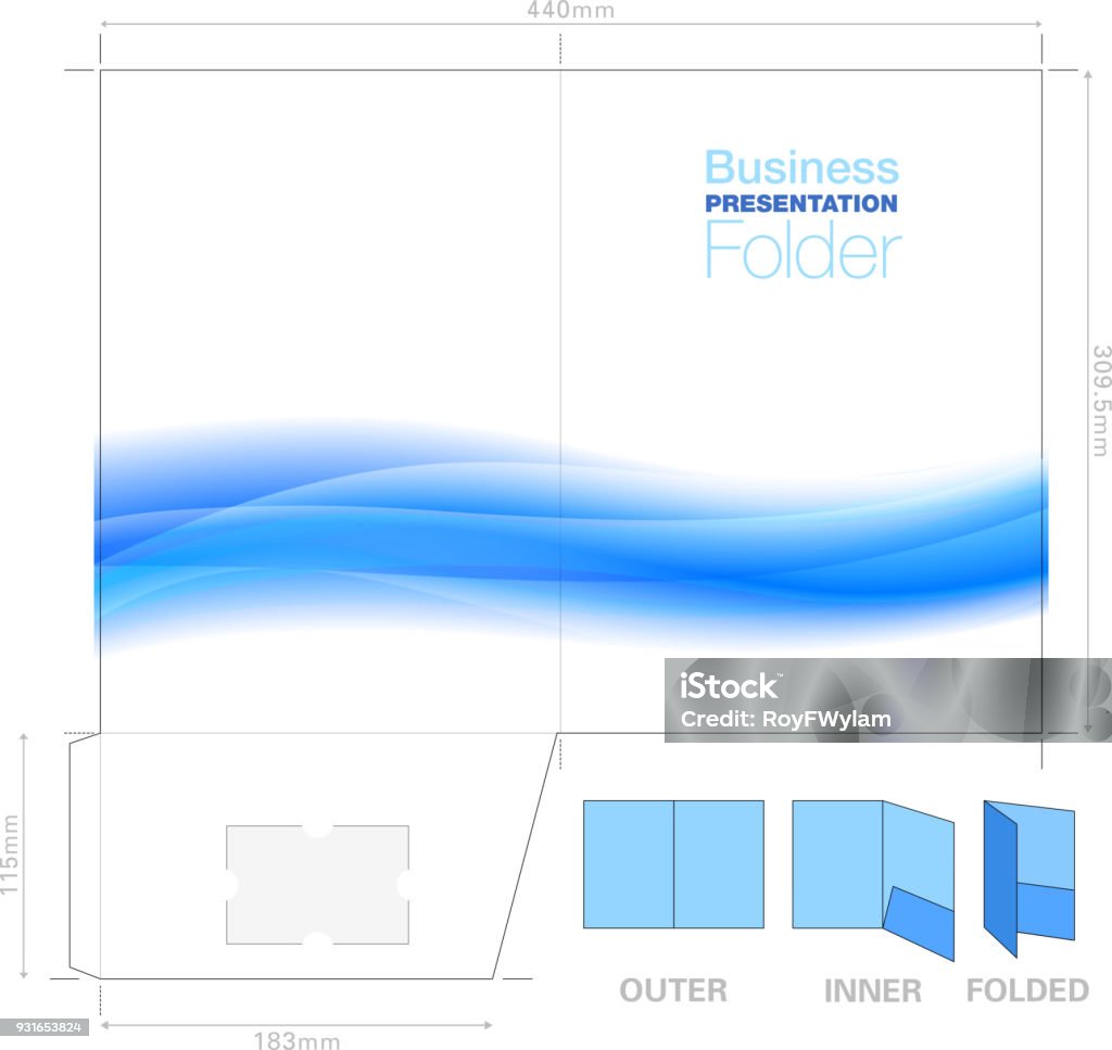 Presentation Folder A4 Template With Flow Background Graphic Cutter ... Presentation Folder A4 Template With Flow Background Graphic Cutter ...