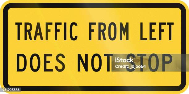 United States Mutcd Road Sign Traffic From Left Does Not Stop Stock ... United States Mutcd Road Sign Traffic From Left Does Not Stop Stock ...