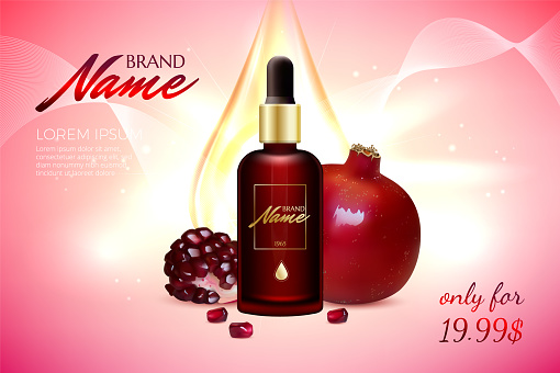 Poster Iklan Untuk Produk Kosmetik Untuk Katalog Majalah Desain Vektor