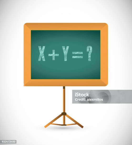 Équation Mathématique Sur Un Tableau Noir Conception Dillustration Au