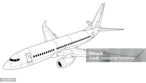 Silhouette De Lavion Illustration Vectorielle Vecteurs Libres De Droits