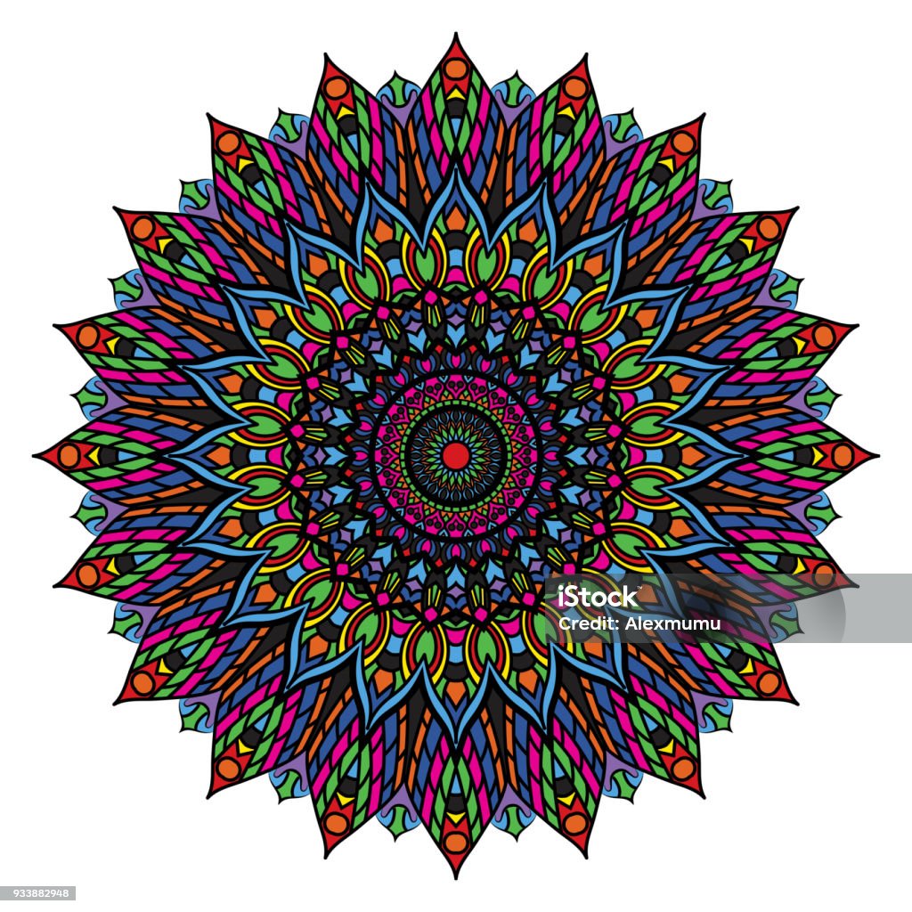 Mandala Berwarnawarni Di Latar Belakang Putih Ilustrasi Stok - Unduh ... Mandala Berwarnawarni Di Latar Belakang Putih Ilustrasi Stok - Unduh ...
