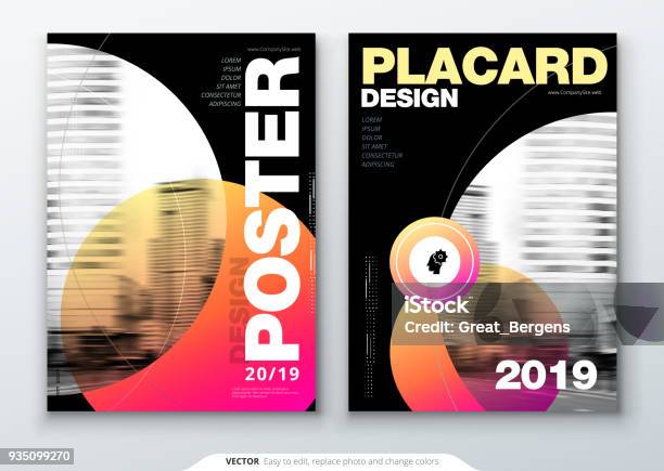 Desain Tata Letak Templat Poster Poster Bisnis Mockup Latar Belakang