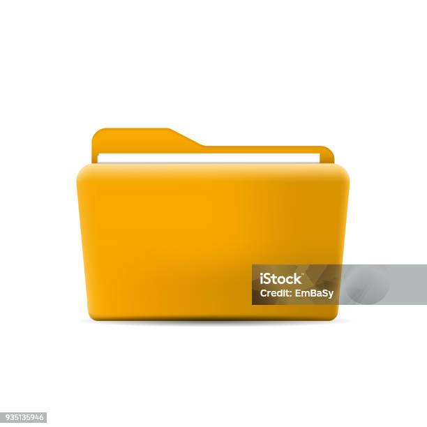 Ikon Folder Ilustrasi Grafis Desain Datar Ikon Folder Vektor Ilustrasi