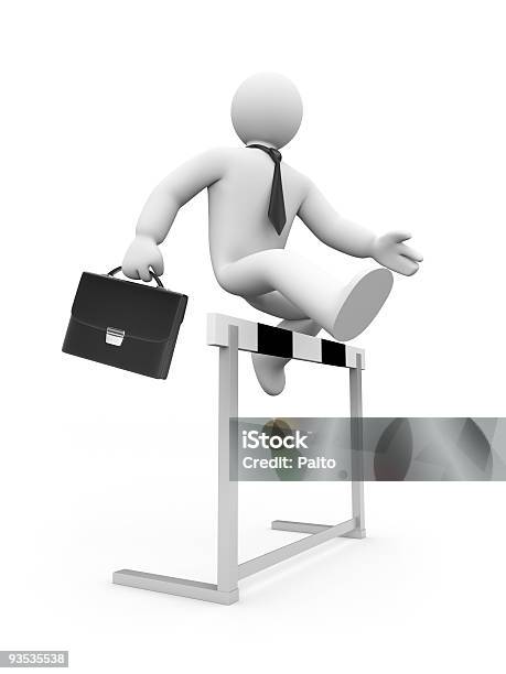 실행 장애물을 3차원 형태에 대한 스톡 사진 및 기타 이미지 3차원 형태 사람들 점프 Istock