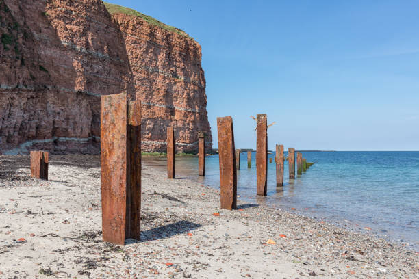 Remains of an Old Pier at Sunset on Helgoland | Free Stock Image ...