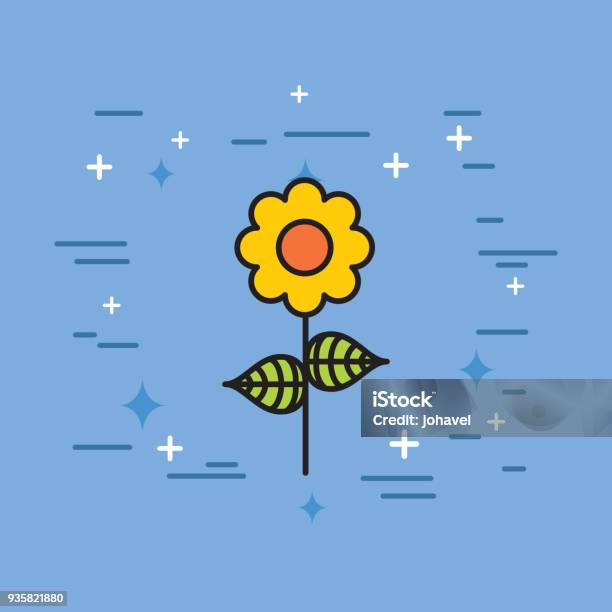 Daun Kelopak Bunga Alam Yang Lucu Ilustrasi Stok Unduh Gambar