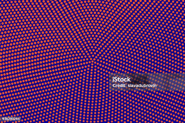 Biru Oranye Bertitik Halftone Gradien Bertitik Radial Diagonal Latar