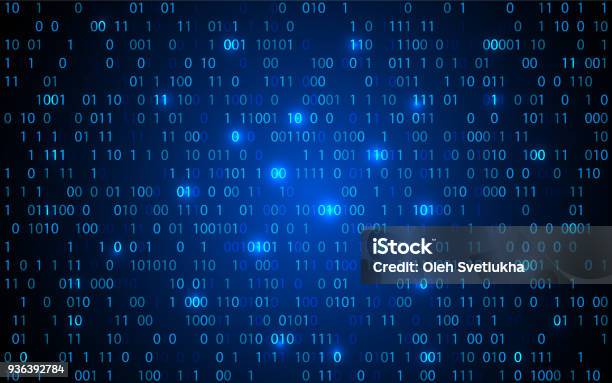 Abstract Technology Binary Code Backgrounddigital Binary Data And Secure Data Concept Stock