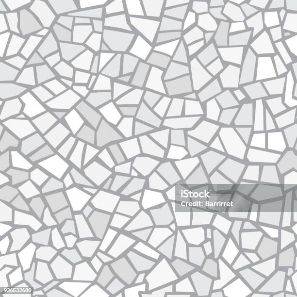 Light Gray Abstract Mosaic Seamless Pattern Vector Background Endless
