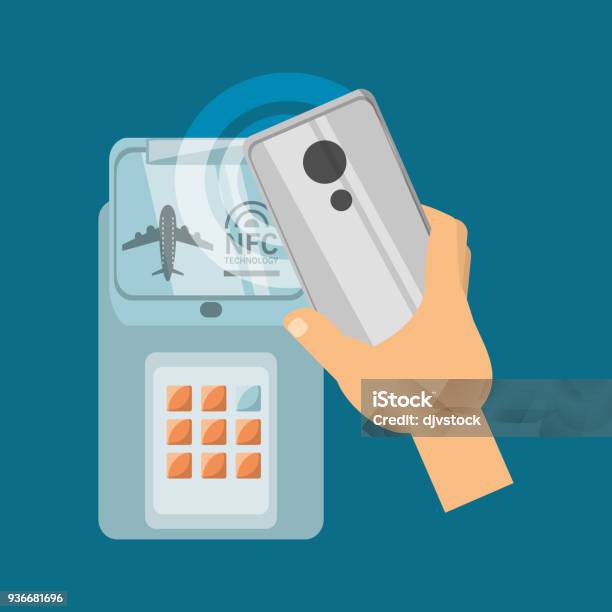 Nfc 결제 디자인 컨셉 개념에 대한 스톡 벡터 아트 및 기타 이미지 개념 계산대 계산원 Istock