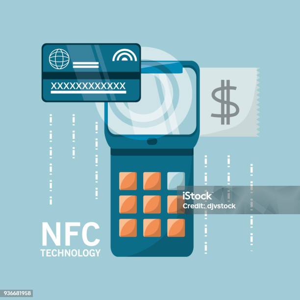 Nfc 결제 디자인 컨셉 개념에 대한 스톡 벡터 아트 및 기타 이미지 개념 계산대 계산원 Istock