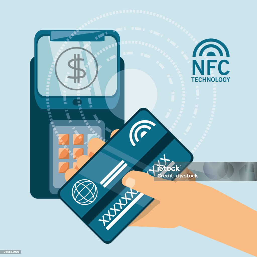 Nfc 결제 디자인 컨셉 개념에 대한 스톡 벡터 아트 및 기타 이미지 개념 계산대 계산원 Istock