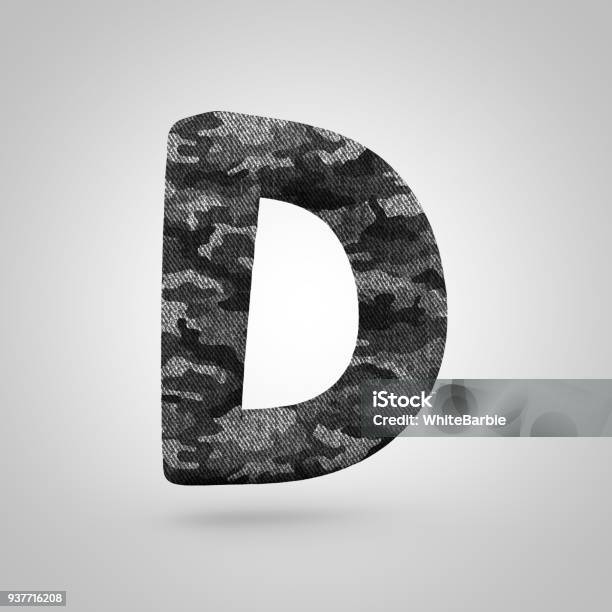 D 위장 텍스처 흰색 배경에 고립 된 대문자 편지 0명에 대한 스톡 사진 및 기타 이미지 0명 3차원 형태 검은색