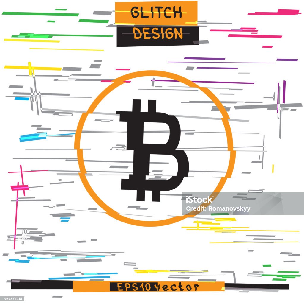 Bitcoin 결함 디자인 화려한 서식 파일 개념에 대한 스톡 벡터 아트 및 기타 이미지 개념 검은색 경제 Istock