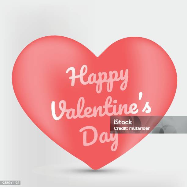 Ilustración De Corazón Feliz De San Valentín Vector Ilustración Eps10 Y