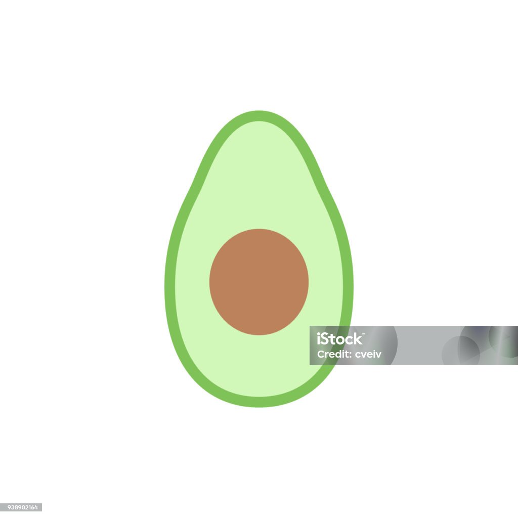 Avocadosymbol Schlichtes Design Avocado Symbol Clipartgrafiken Cliparts