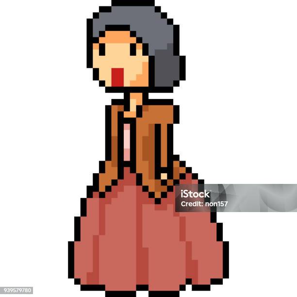 Vector Pixel Art Isolated Cartoon Stock Illustration Download Image
