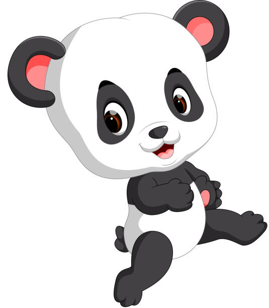 230 Cute Panda Cartoon Waving Hand Stock Illustrations Royalty Free