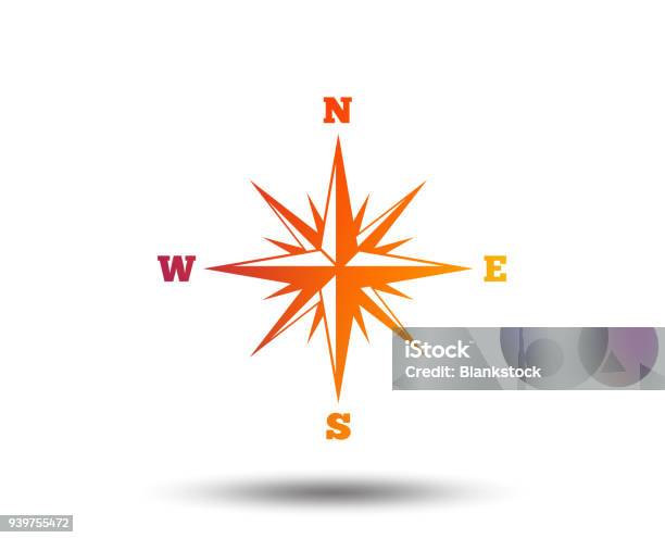 Compass Signe Icône Windrose Symbole De Navigation Vecteurs Libres De