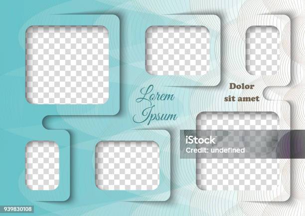 Template Untuk Kolase Foto Dalam Gaya Modern Bingkai Untuk Kliping Mask