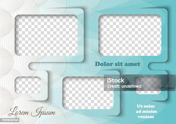 Template Untuk Kolase Foto Dalam Gaya Modern Bingkai Untuk Kliping Mask