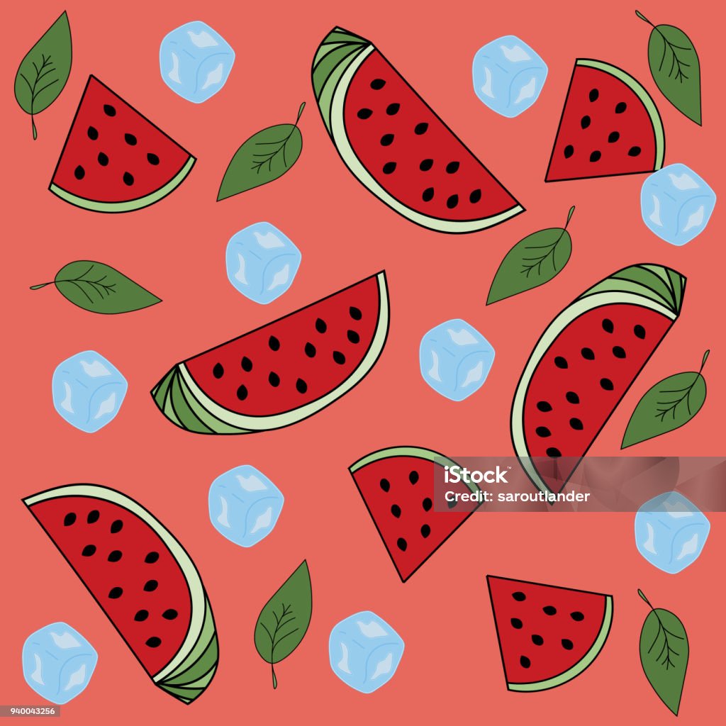 Suasana Hati Semangka Semangka Yang Berair Matang Dan Manis Ilustrasi Stok Unduh Gambar